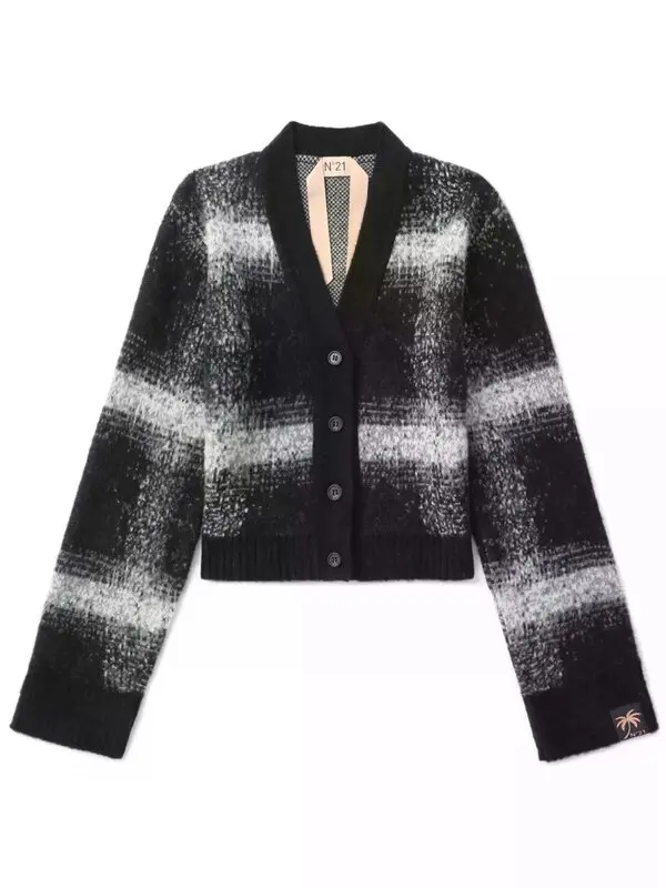 N°21 Checked Cropped Cardigan