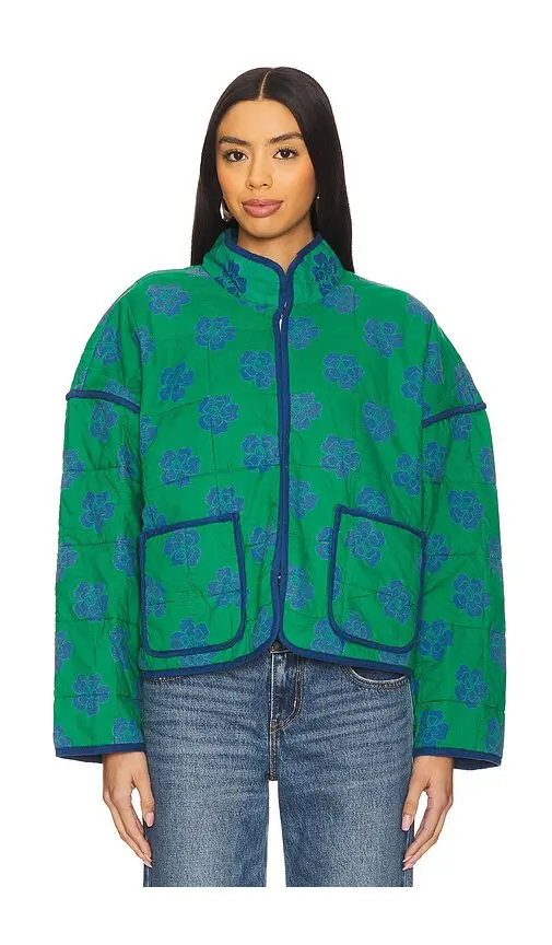 Free People Chloe Jacket - Grass Combo