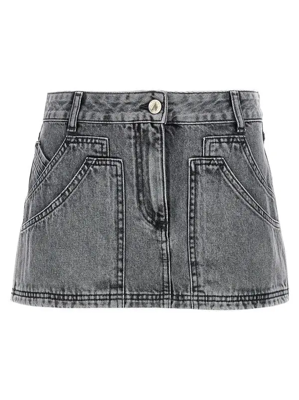 Attico Multi-pocket Mini Skirt - Gray