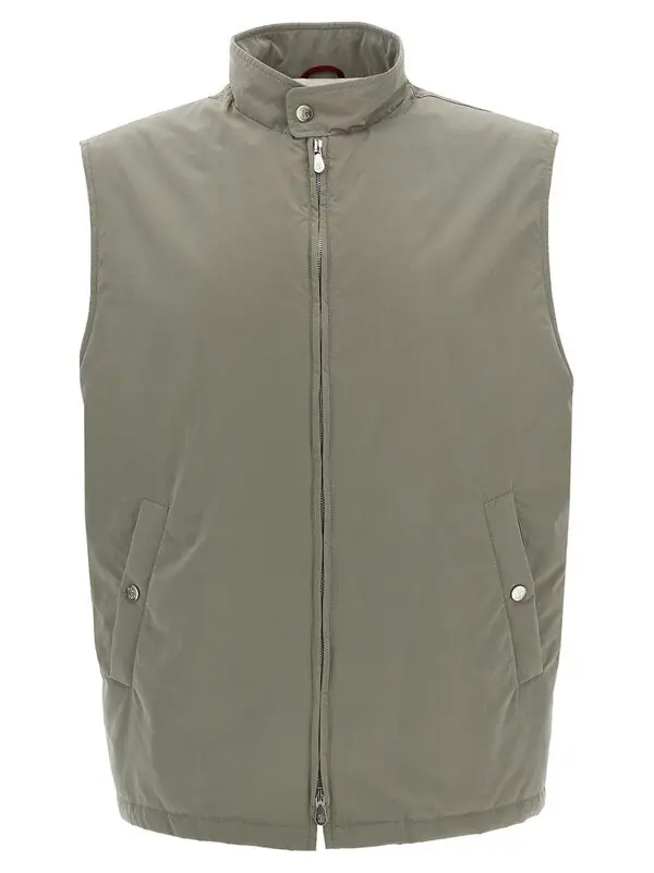 ベスト・ジレ BRUNELLO CUCINELLI Water-repellent vest Gray Brunello Cucinelli Water-Repellent Vest In Gray - 28% Off