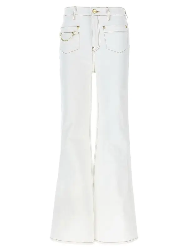 GANNI Goddi Flared Jeans - White
