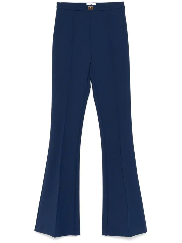Elisabetta Franchi Crepe Flared Trousers