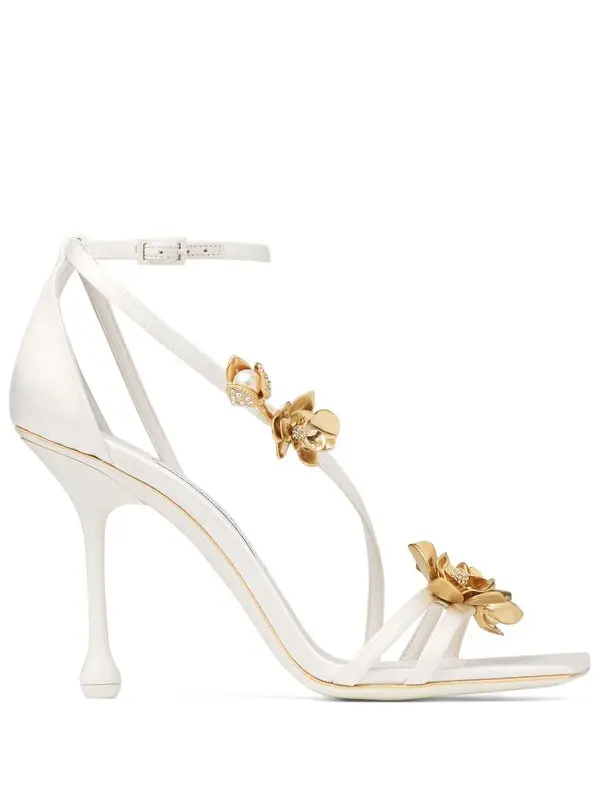 JIMMY CHOO 95mm Zea Sandals - Neutrals