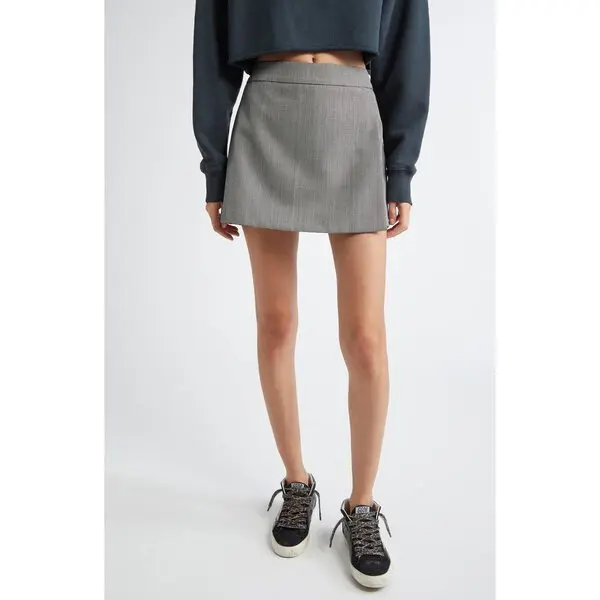 Golden Goose Journey Microhoundstooth Virgin Wool Mini Skort