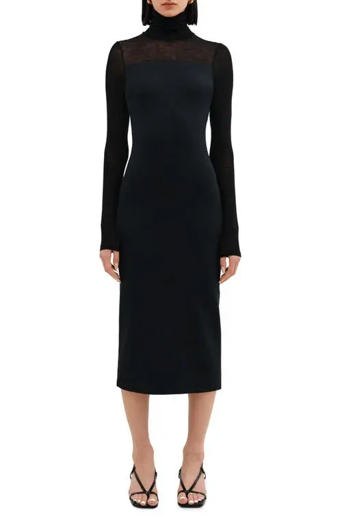 MARCELLA Toronto Long Sleeve Turtleneck Dress
