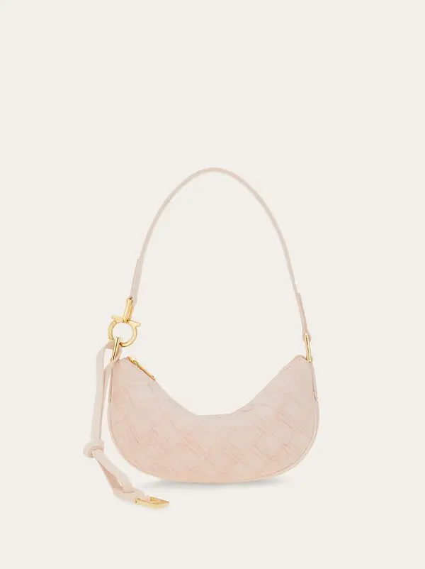 FERRAGAMO Monogram Mini Hobo Bag - Pink