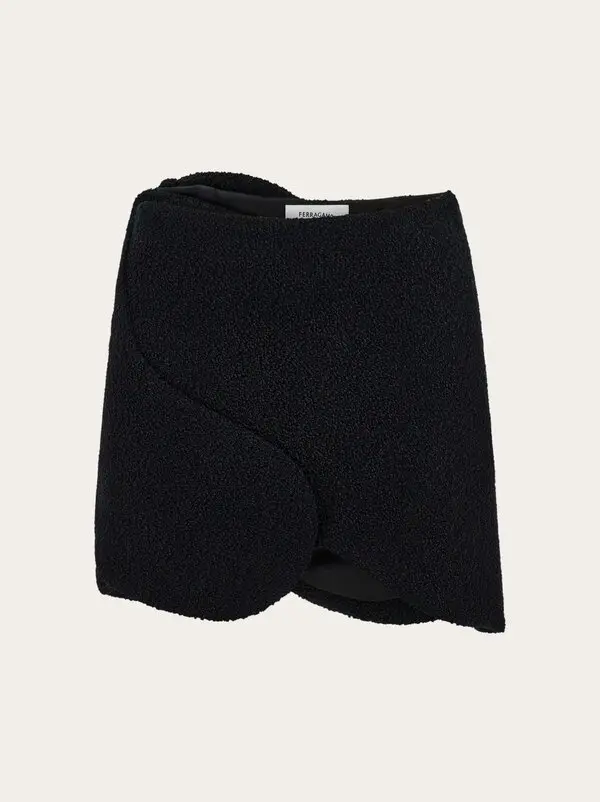 FERRAGAMO Bouclé Mini Skirt - Black