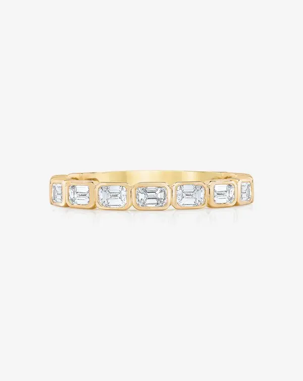 Ring Concierge Sideways Emerald Diamond Band