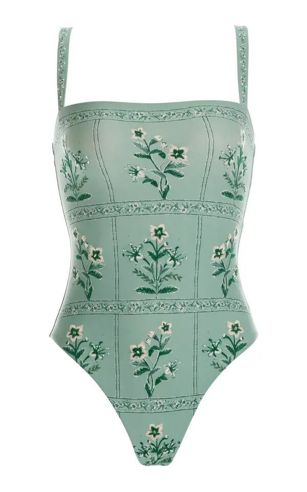 Agua Bendita Durazno Patterened One Piece Swimsuit