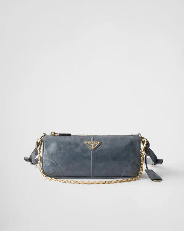 Prada Re-edition 2002 Medium Leather Shoulder Bag - Air Force Blue