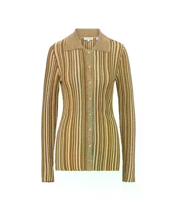 Veronica Beard Landon Knit Cardigan - Gold/bronze