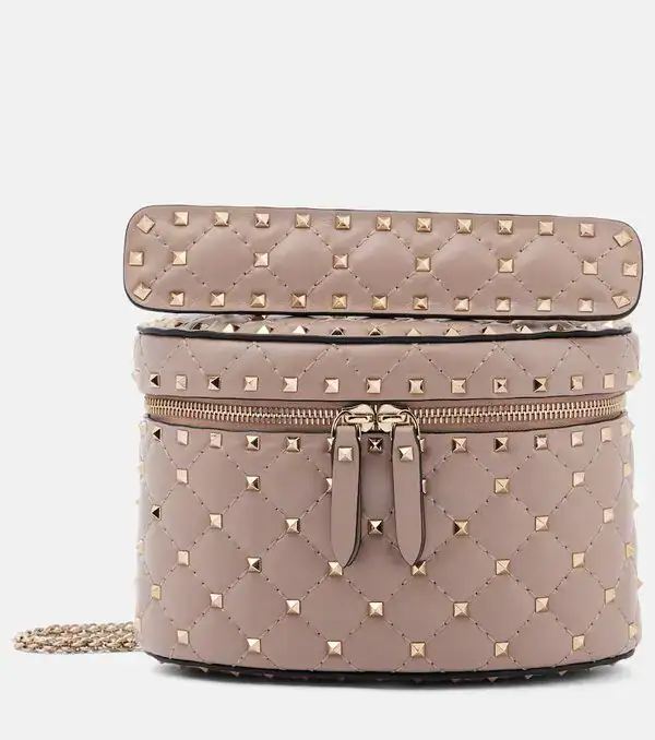 Valentino Garavani Rockstud Spike Vanity Bag Pink 20% Off