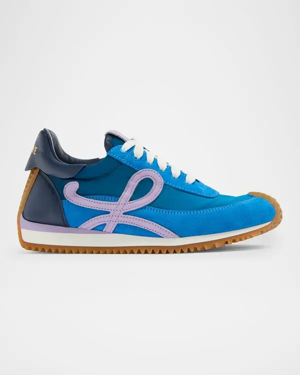 Loewe Flow Retro Runner Sneakers - Gradient Blue/lilac
