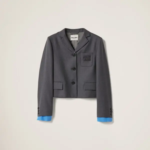 Miu Miu Single-breasted Cropped Jacket