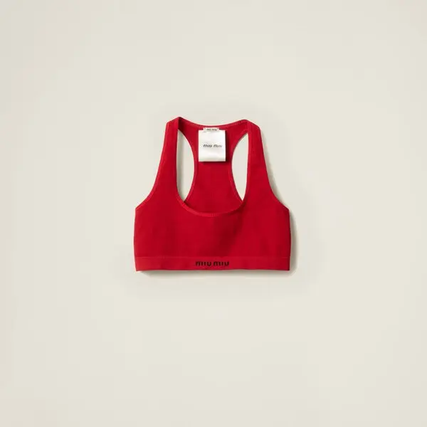 Miu Miu Seamless Racerback Top - Red
