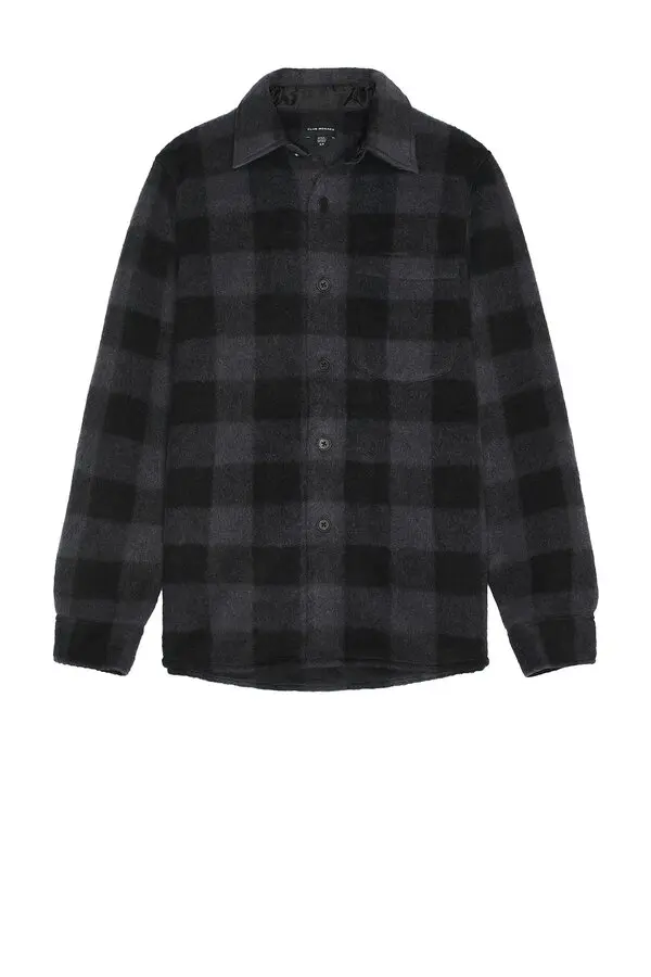 Club Monaco High Texture Shirt Jacket In Slate