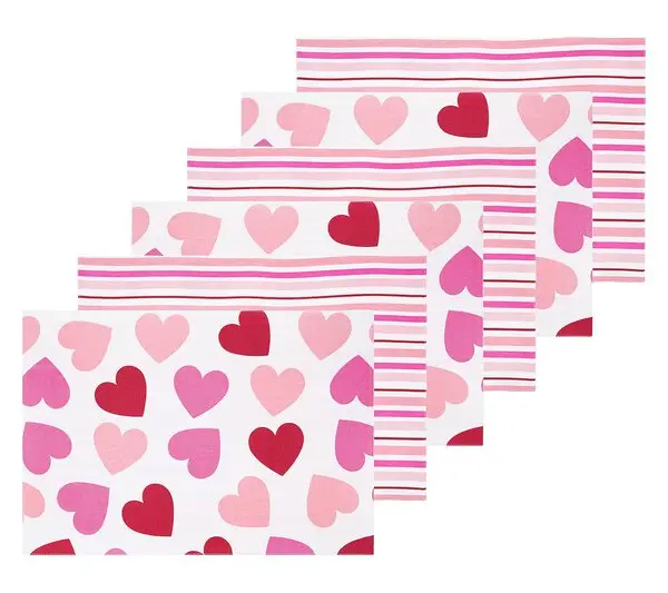 VALERIE PARR HILL Love You More Placemat Set Of 6 Valerie