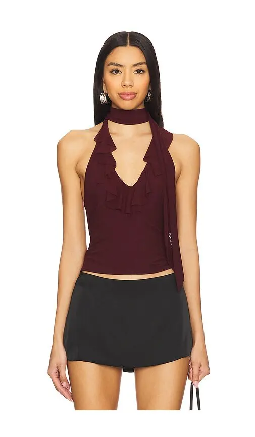 Majorelle Clara Top - Oxblood