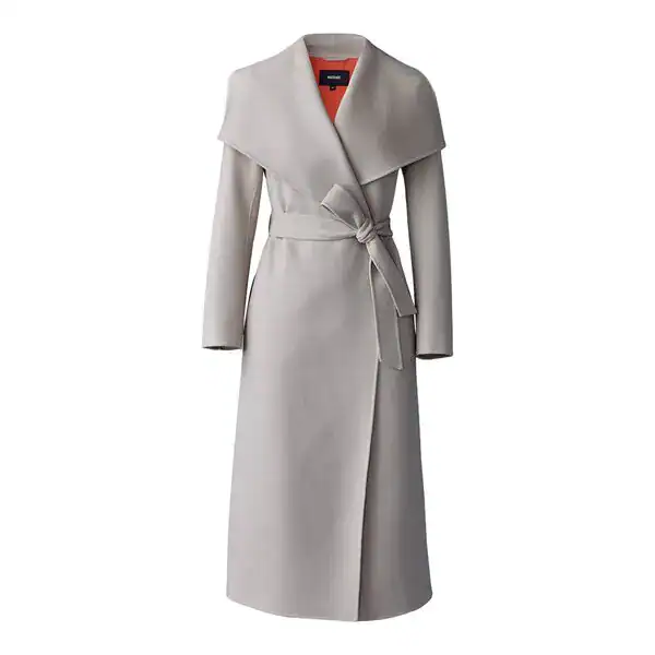 Mackage Mai-Lst Wool Wrap Coat In Trench 25% Off Editorialist