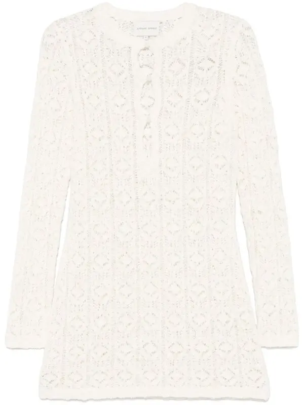 Loulou De Saison Loulou Studio Evan Lace Dress - Neutrals