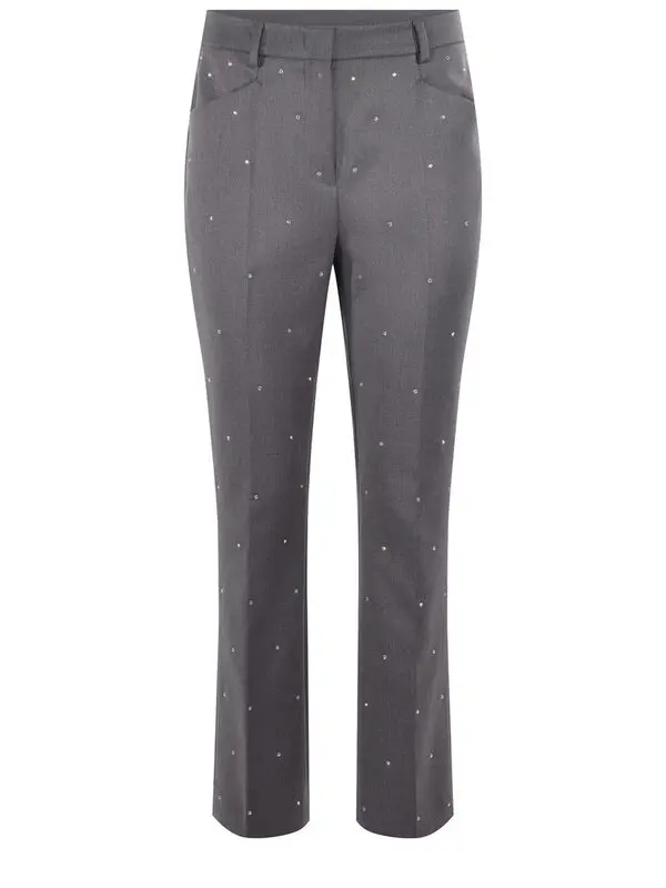 MANUEL RITZ Viscose Blend Rhinestone Trousers