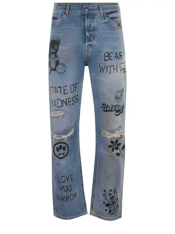 BARROW Printed Cotton Jeans