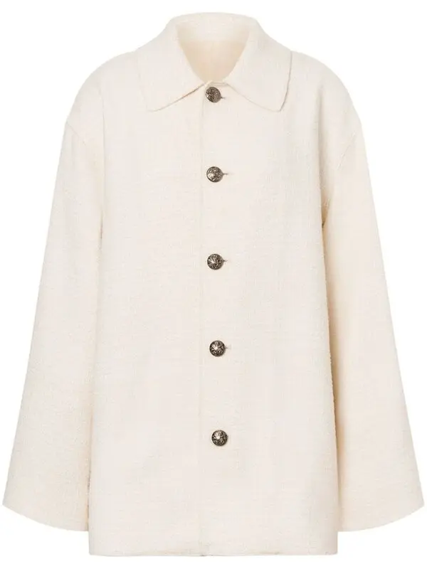 Philosophy Di Lorenzo Serafini Cotton-blend Bouclé Caban - Beige