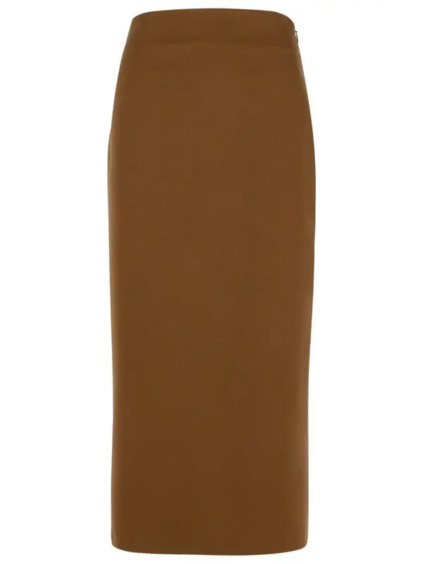 Loulou De Saison Samos Virgin Wool Skirt - Brown