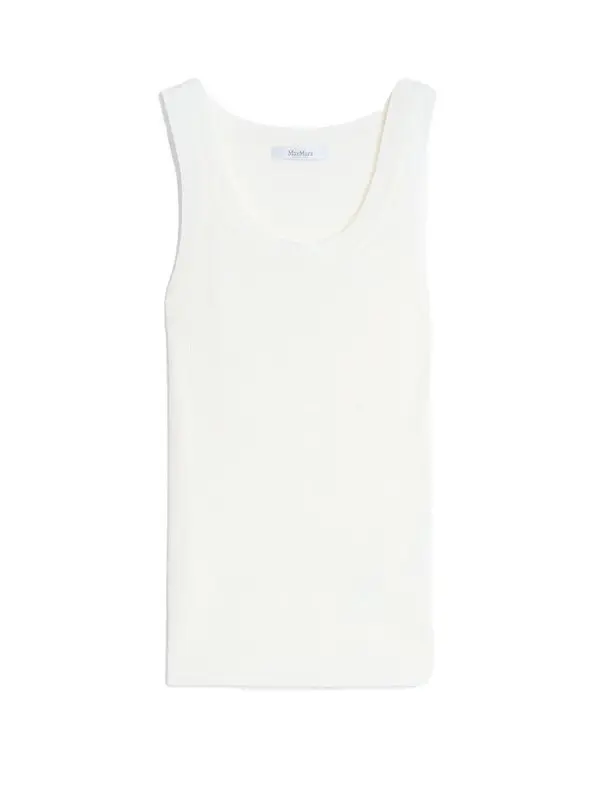 Max Mara Eliadi Ribbed Wool Top - Silk