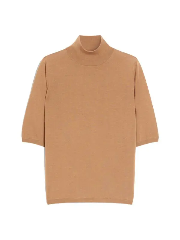 Max Mara Cecina Wool Knit Turtleneck Jumper - Brown