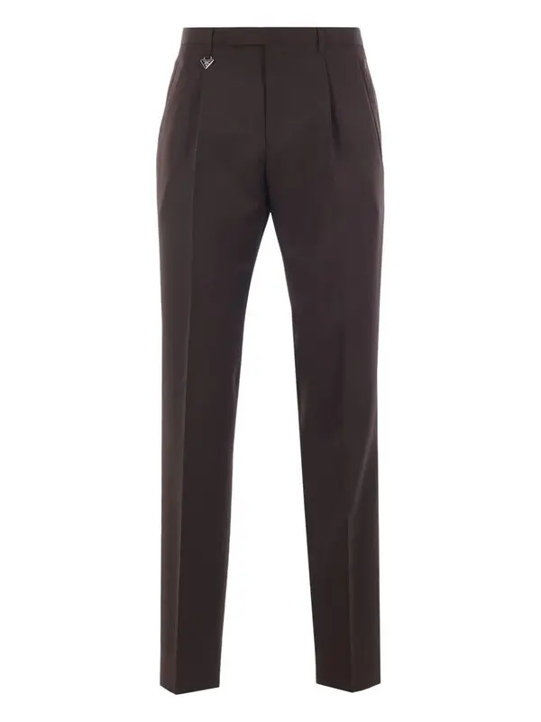 Prada Plain Trousers - Brown