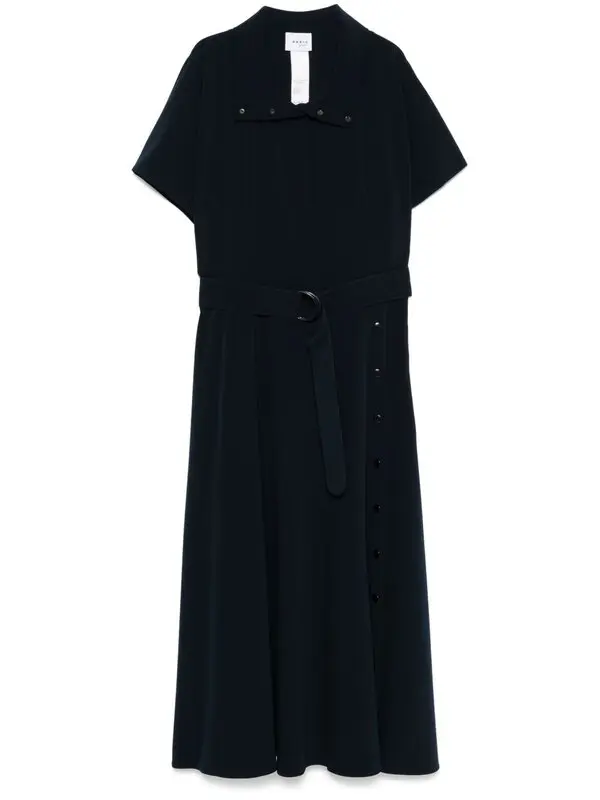 Akris Short-sleeve Midi Shirt Dress - Blue