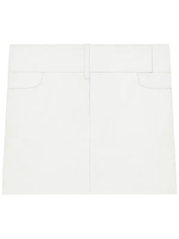 COURREGES Belted Mini Skirt - White