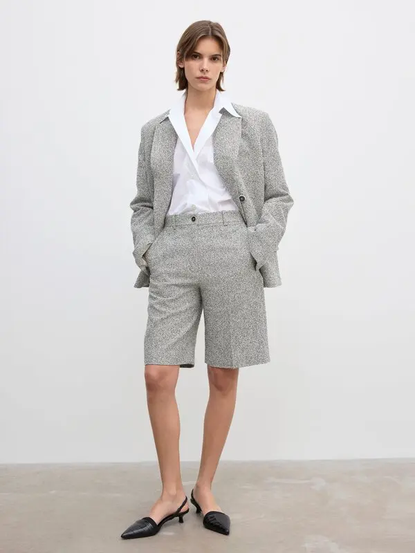 HOUSE OF DAGMAR Bouclé Tailored Shorts