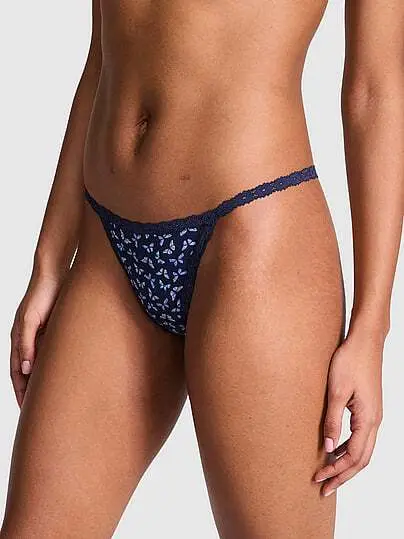 Pink Cotton V-string Panty