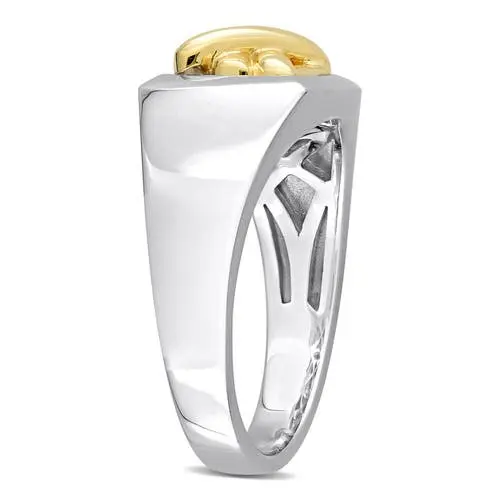 JULIANNA B. Crossover Motif Signet Ring In 14k Gold