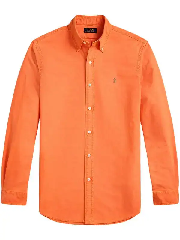 Ralph Lauren Polo Pony-Embroidered Shirt In Orange - 66% Off