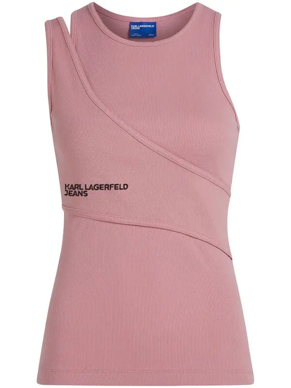 Karl Lagerfeld Layered-detail Tank Top - Pink