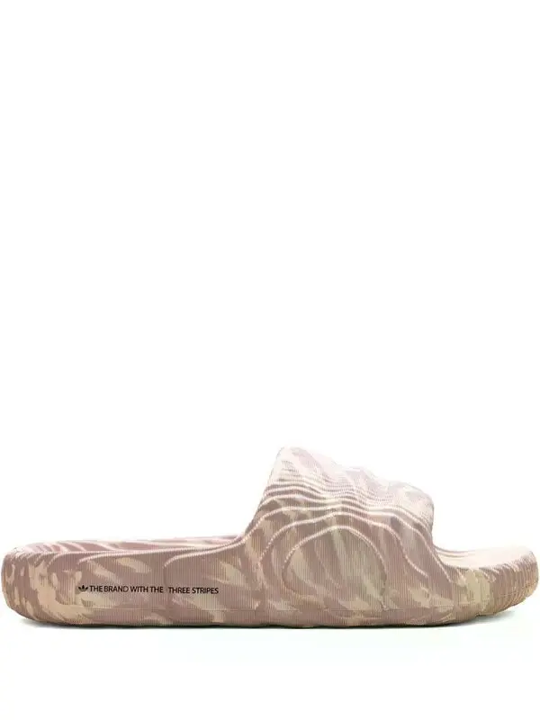 Adidas Adilette Textured Slide Sandals - Neutrals
