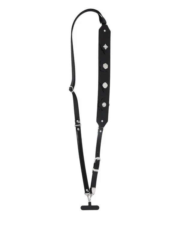 Toga Leather Phone Strap In Black - 26% Off | Editorialist