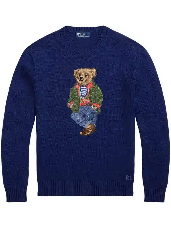 Polo Ralph Lauren Polo Bear Knit Sweater - Blue | Editorialist