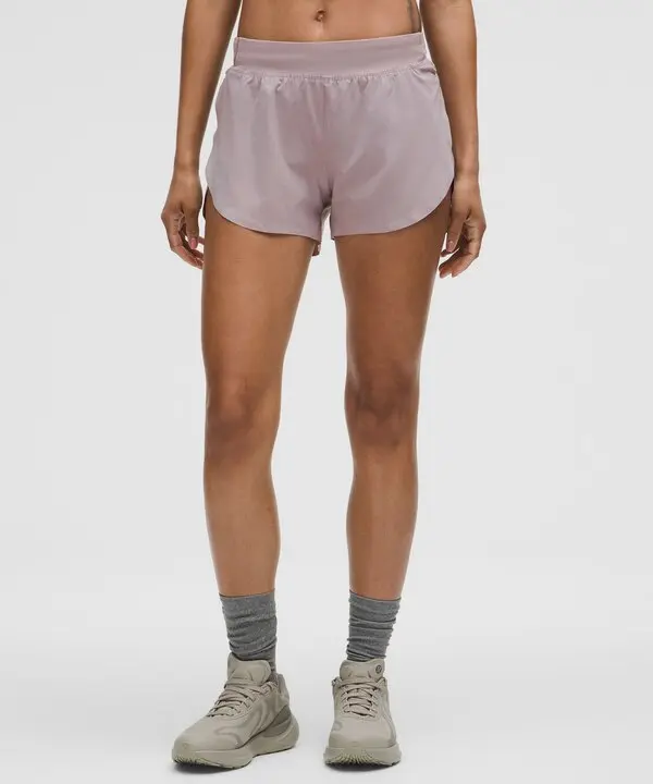 Lululemon Fast And Free High-rise Split Short 3 - Mauve Grey