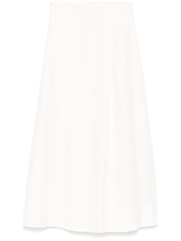 P.a.r.o.s.h Pleat-detailed Midi Skirt - White