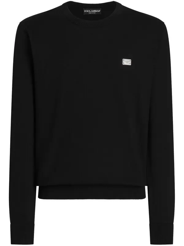 Dolce & Gabbana Logo-plaque Sweater - Black