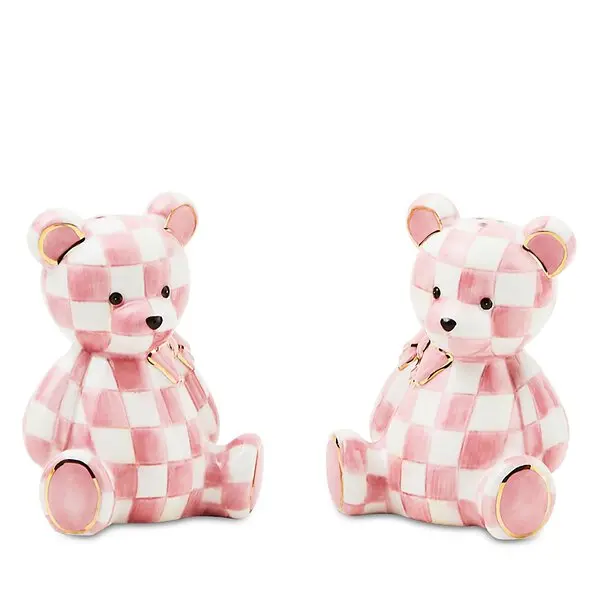 MACKENZIE-CHILDS Rosy Bear Salt & Pepper Set