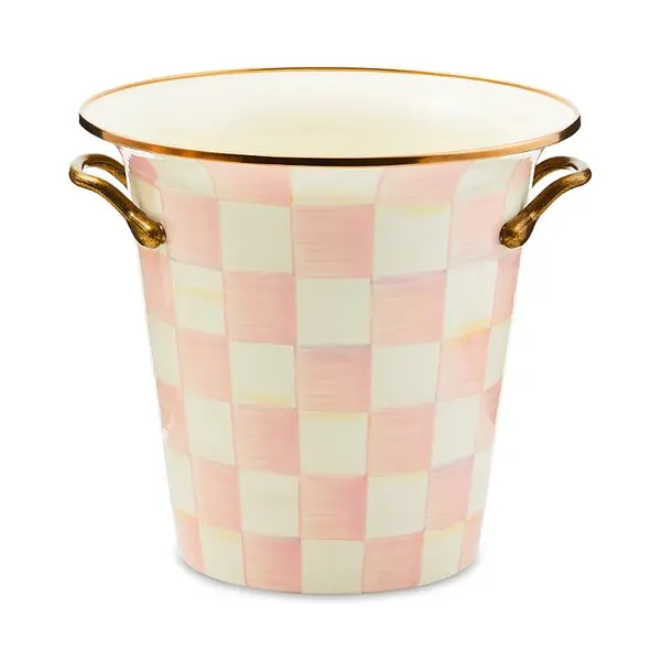MACKENZIE-CHILDS Rosy Check Wine Cooler - No Color