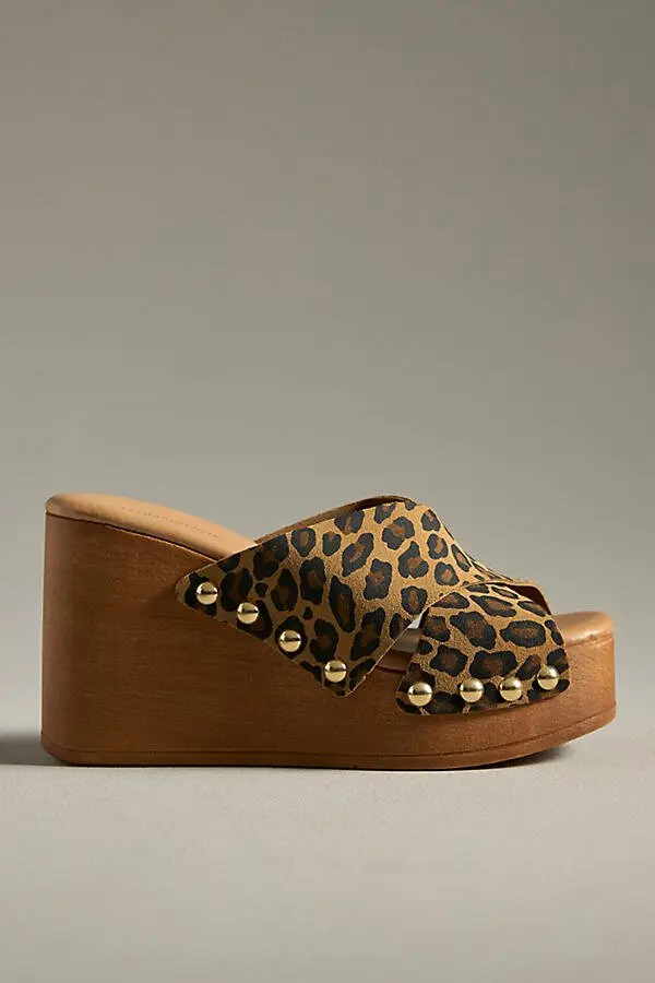 Anthropologie Cross-strap Wedge Heels - Multicolor