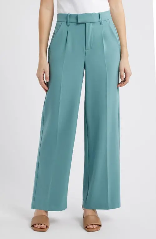 Wit & Wisdom Relaxed Waist Wide Leg Trousers - Dusty Blue