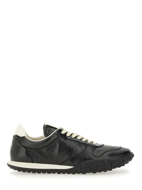 JIL SANDER Low Leather Sneaker - Black