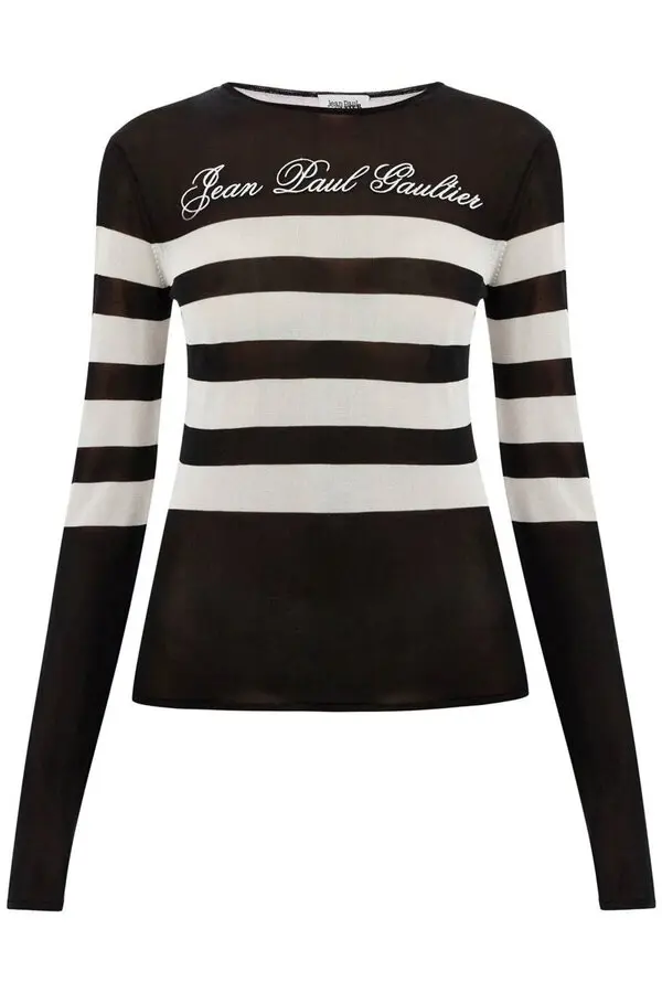 Jean Paul Gaultier Lightweight Signature Striped Sailor In Black